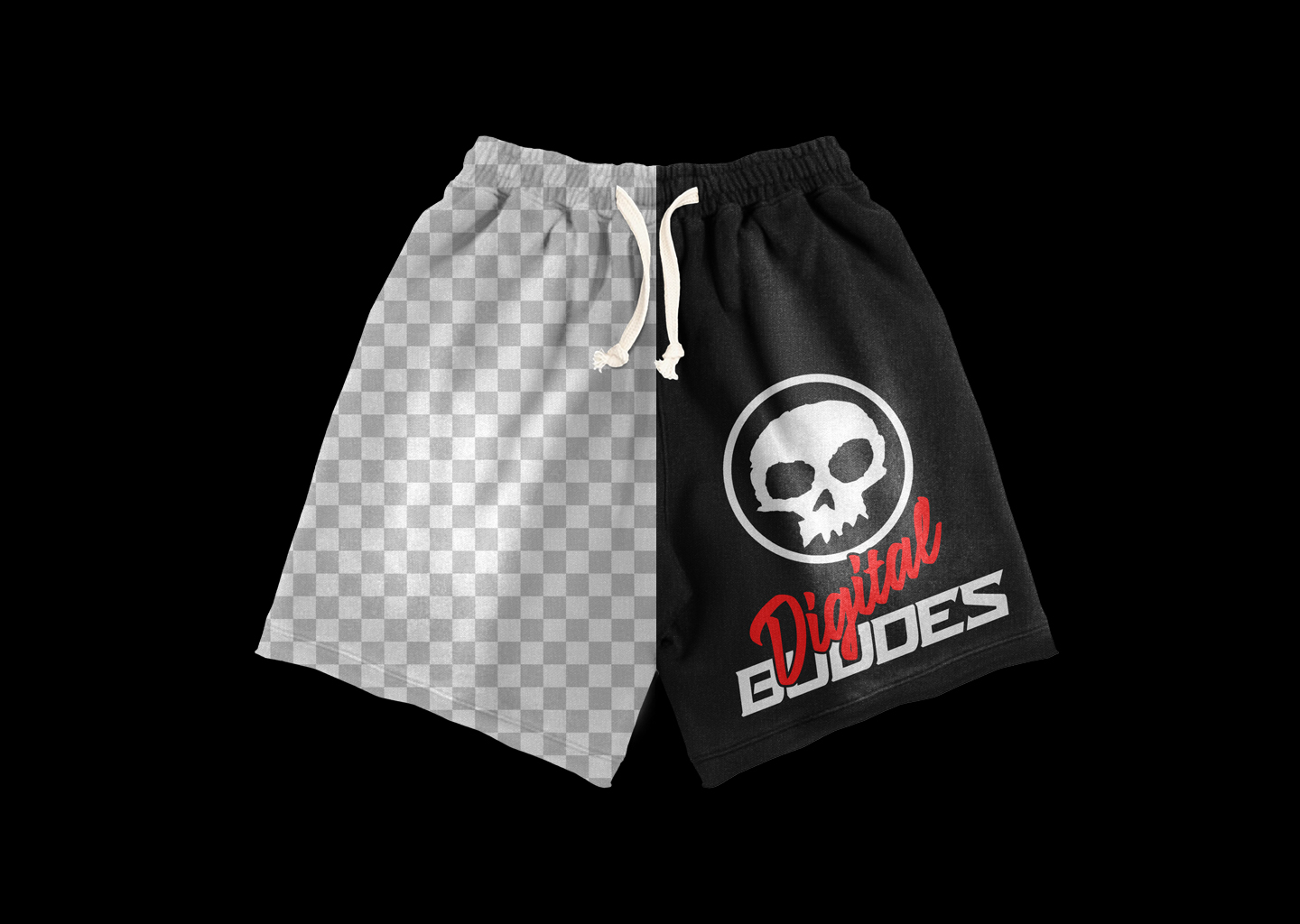 Free & Psd Download Clothing Mockups - Washed Shorts Mockup