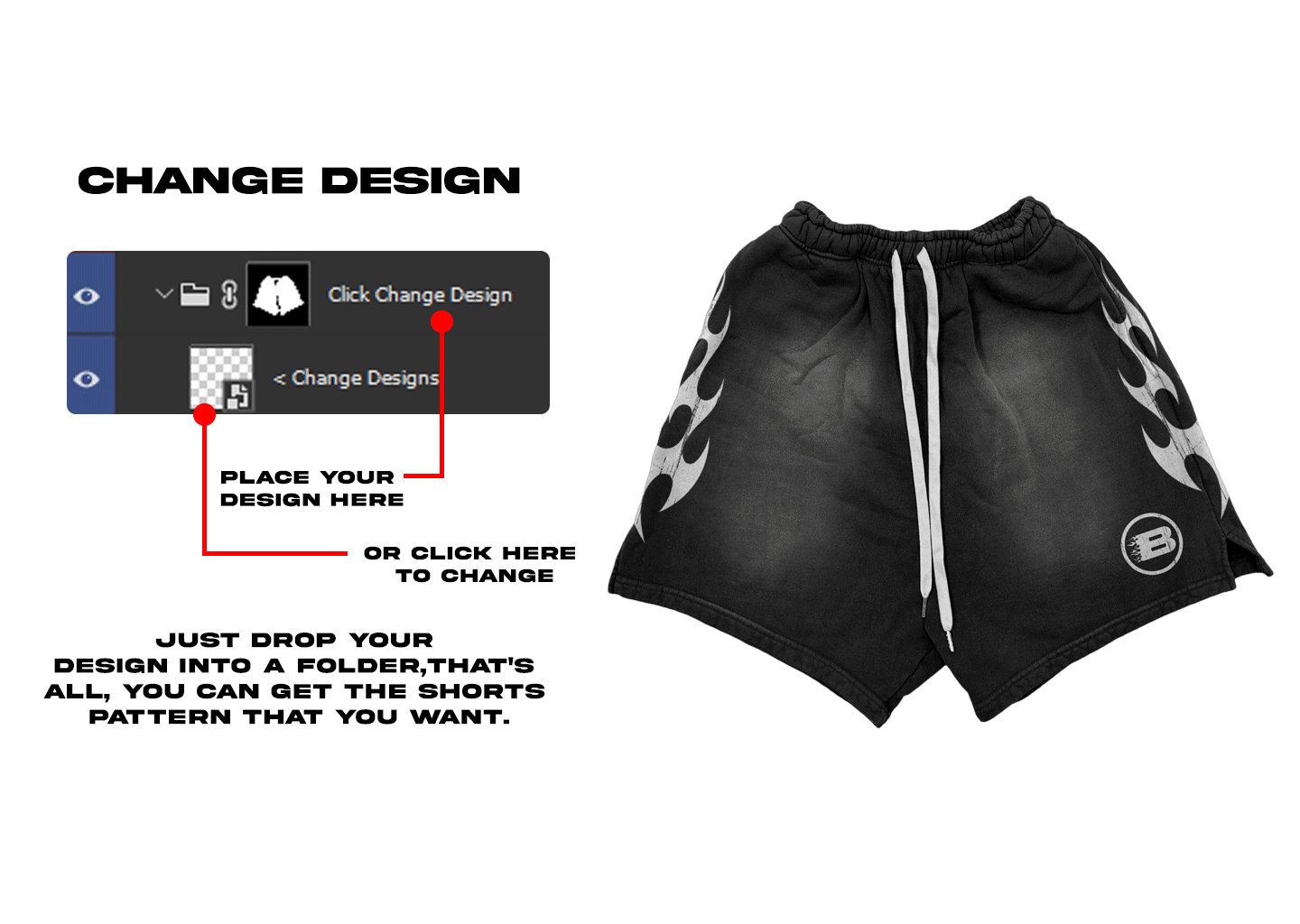 Washed Shorts Mockup V.2 - 3uddes