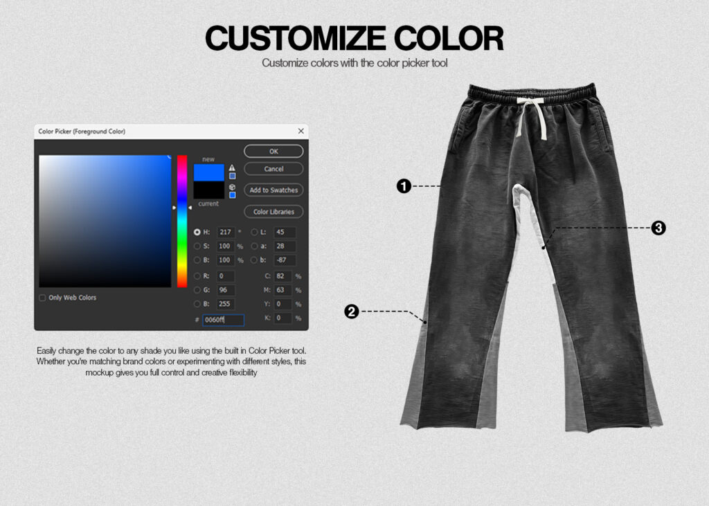 Flared Sweatpants Mockup - 3uddes