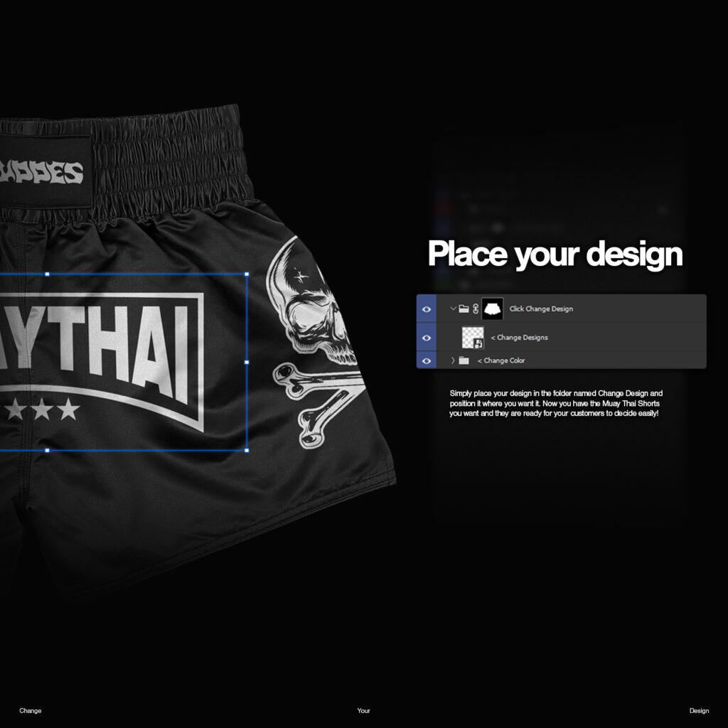 Muay Thai Shorts Mockup - 3uddes